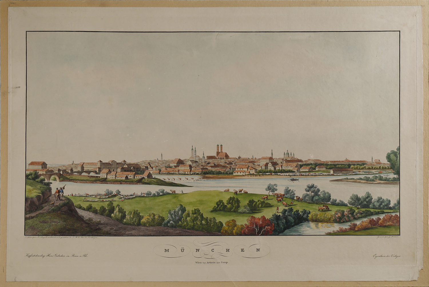 Jakob HIRTEL - Panorama Monachium, | Artinfo.pl - portal rynku sztuki